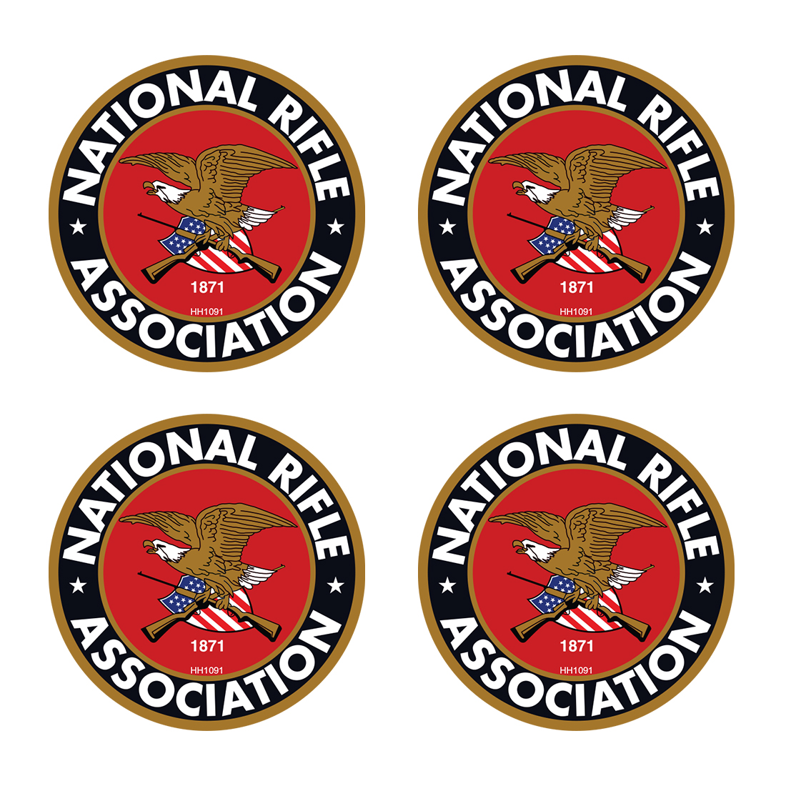 Hard Hat NRA 4 Pack Stickers - National Rifle Guns decal helmet HH1091 ...